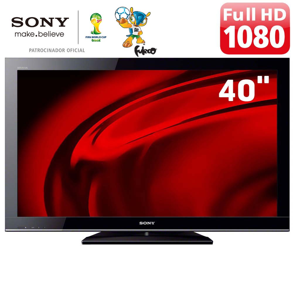 TV 40" LCD Sony Bravia KDL 40BX455 Full HD c/ Rádio FM e Entradas HDMI ...