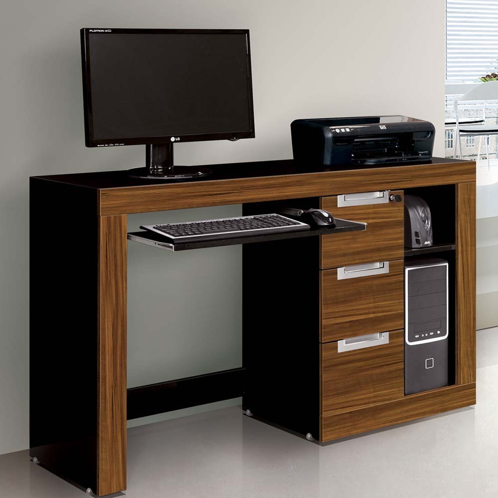 Mesa para Computador ou Escritório EDN Valentina com 3 Gavetas ...