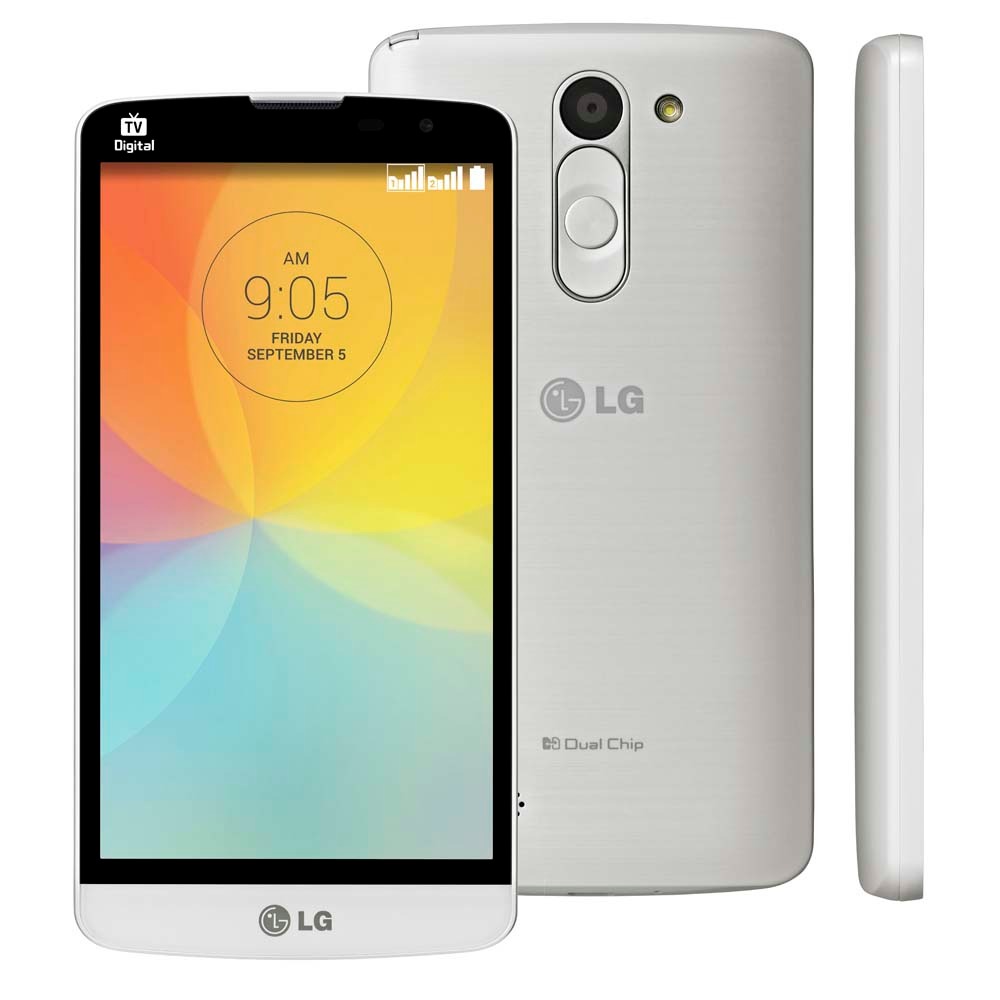 Smartphone LG L Prime Branco com Tela de 5”, Tv Digital, Dual Chip ...