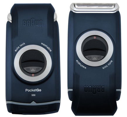 Barbeador Braun PocketGo 550 Lavável - Azul | Casas Bahia